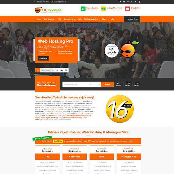 Review BOC Indonesia - Riset 28 Layanan Web Hosting Terbaik Indonesia 2024